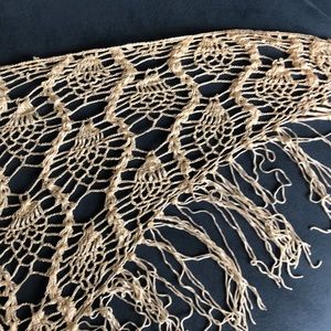 Cejon | Accessories | Nwt Crme Crochet Beach Shawl | Poshmark